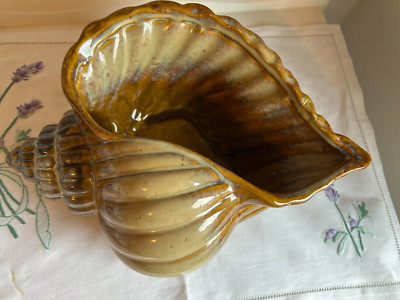 Beautiful Ceramic Conch Seashell Bowl/Planter | eBay Australia