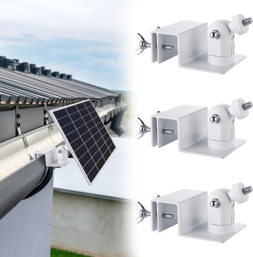 4 Pack Gutter Mount Compatible for Ring Solar Panel, Universal Solar ...