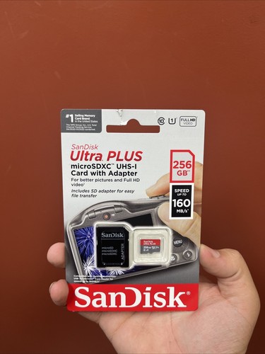New SanDisk Ultra Plus MicroSD UHS-I Card with Adapter V10 256GB | eBay