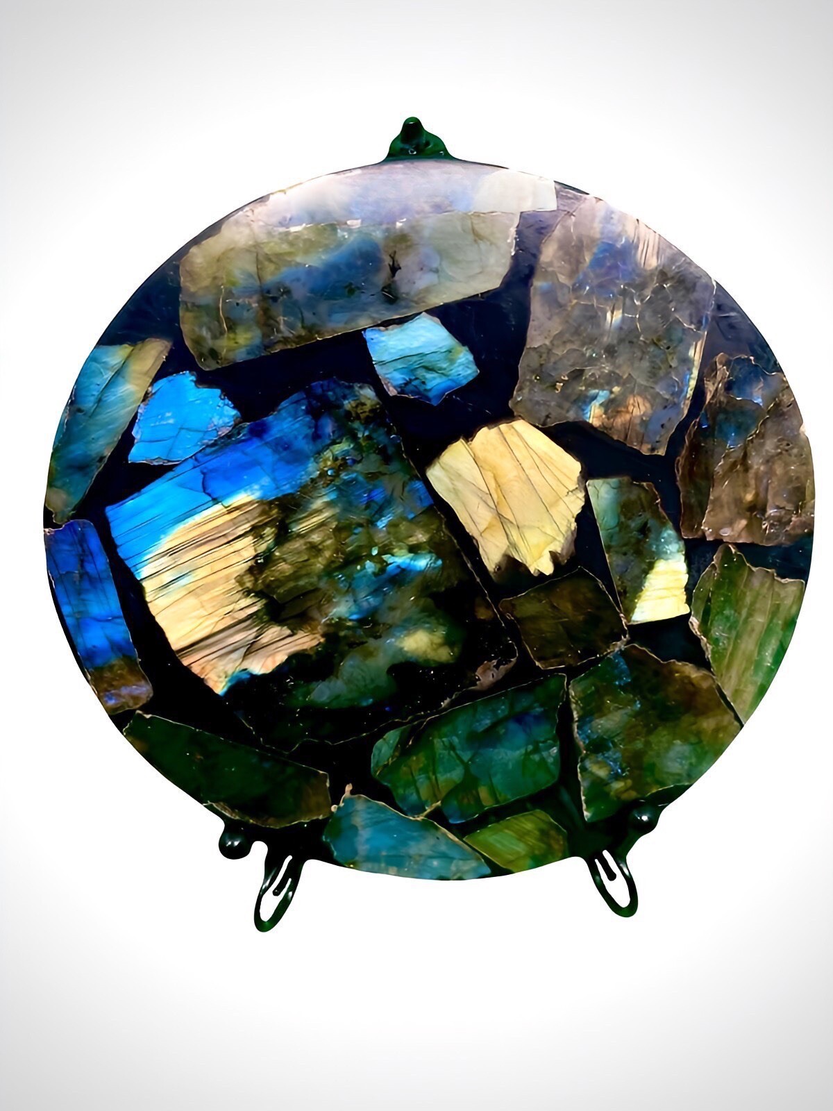 Labradorite 4.3-5" Round Crystals Coasters Stones Minerals Bar ...