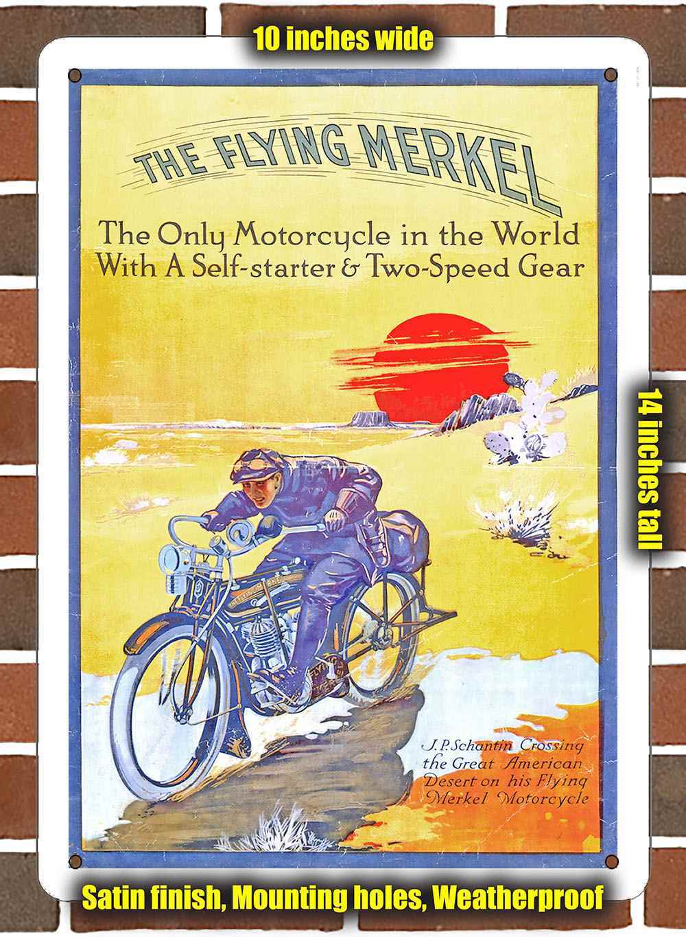 Metal Sign - 1913 The Flying Merkel Motorcycle- 10x14 inches | eBay