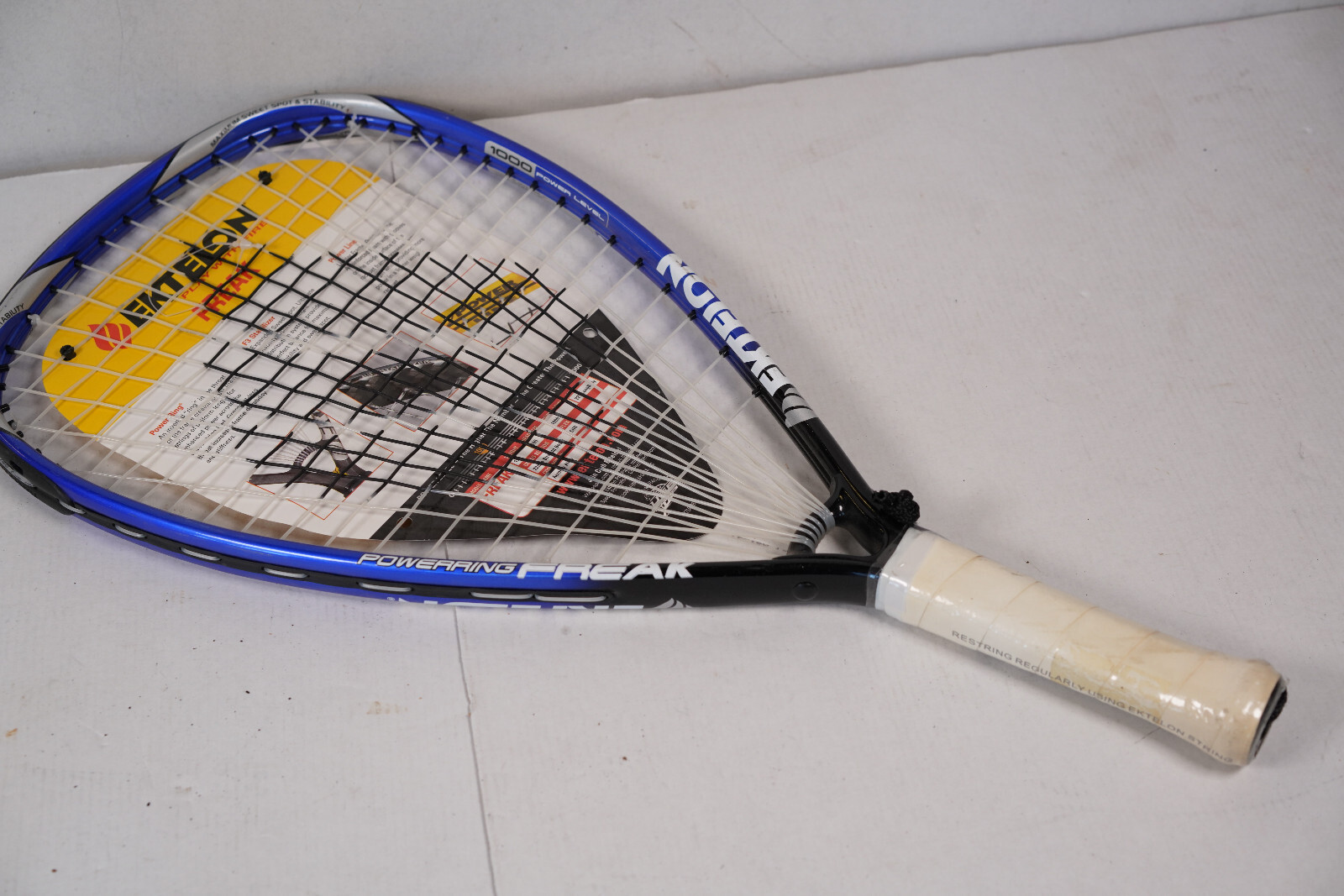 Ektelon Freak Racquetball Racquet Power Level 1000 Black Blue Ring ...
