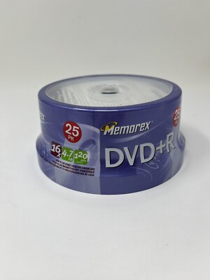 Memorex DVD+R Writable Discs 25-Pk NEW SEALED | eBay