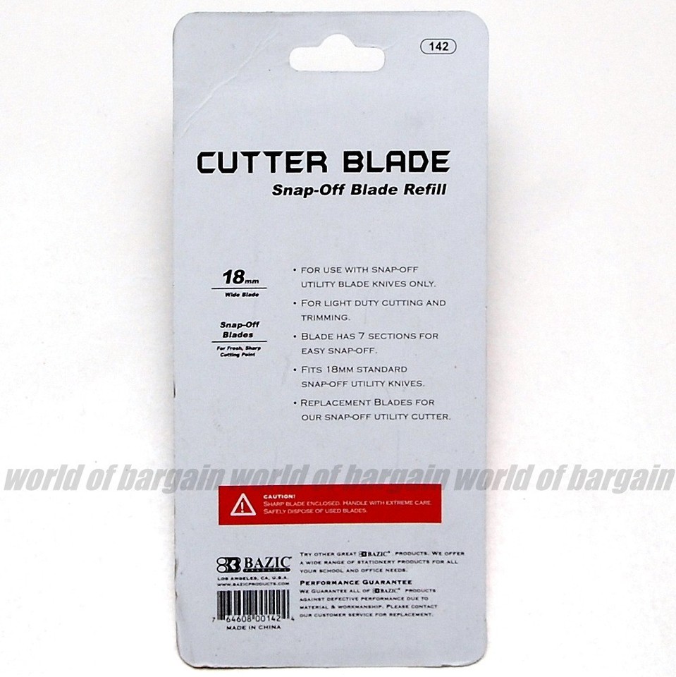 24 pcs Cutter Blade 18mm Snap Off Box Utility Knife Razor Refill ...