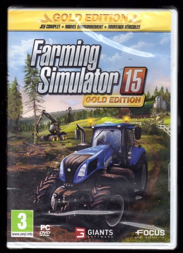 JEU PC DVD-ROM FARMING SIMULATOR 15 JEU COMPLET GOLD EDITION VF 3+ NEUF ...