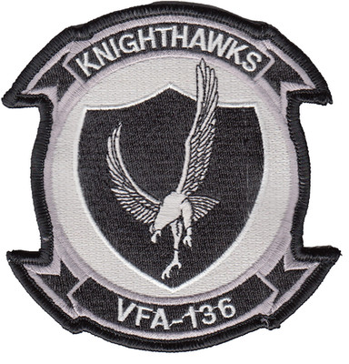 VFA-136 KNIGHTHAWKS BLACK/GREY COMMAND CHEST PATCH | eBay