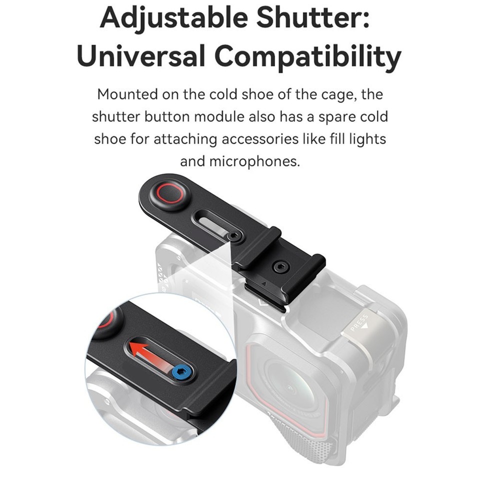 Metal and ABS Grip Kit Bundle with Shutter Button for Insta360 Acepro2 ...