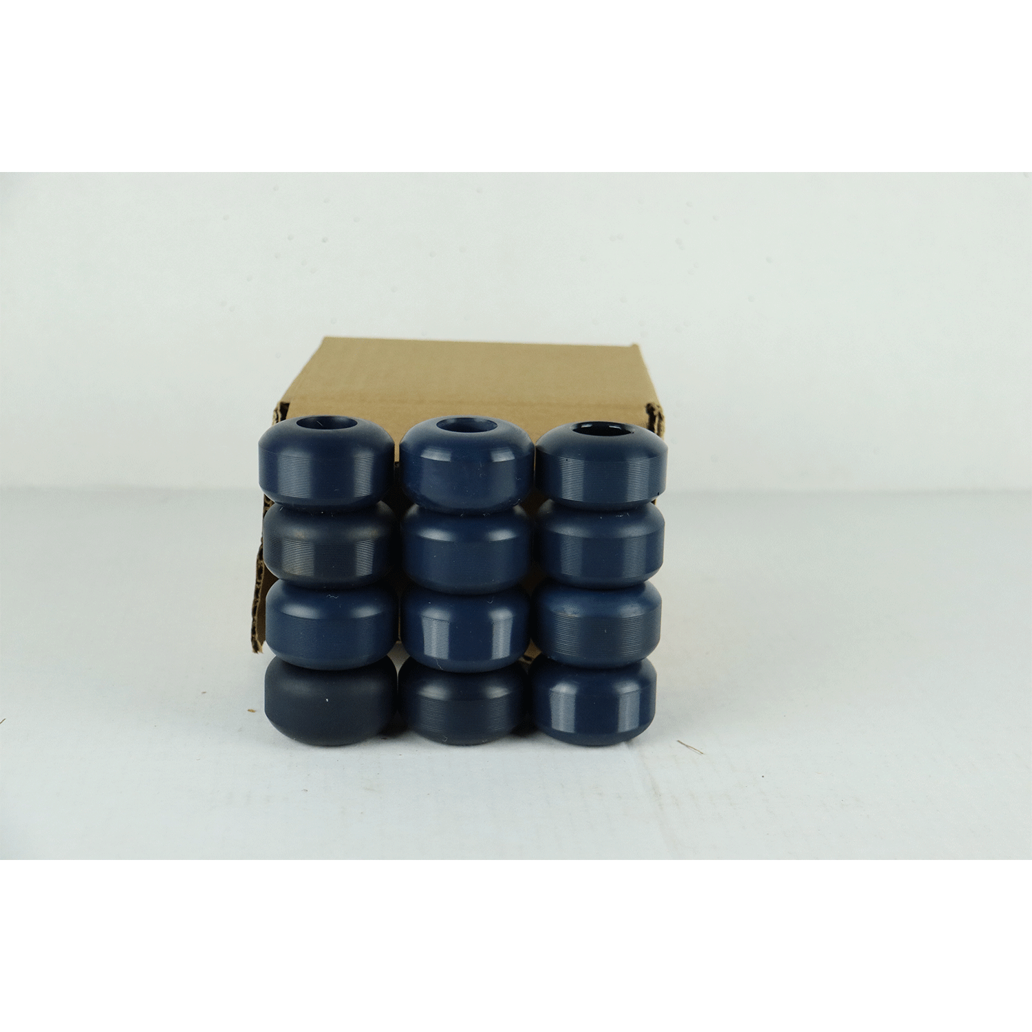 Blemished Box of 50mm Blank Blue Skateboard Wheels - 12 Wheels in Box ...