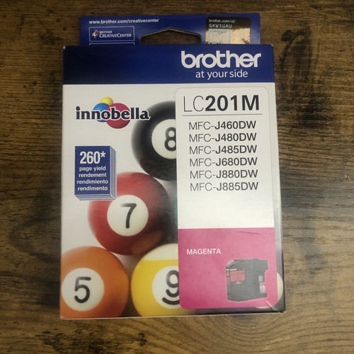 Genuine Brother LC201 Magenta Ink Cartridges MFC-J485DW MFC-J460DW Exp ...