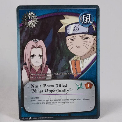 Shonen Jump Naruto CCG Coils of the Snake - Ninja Poem Titled Ninja ...