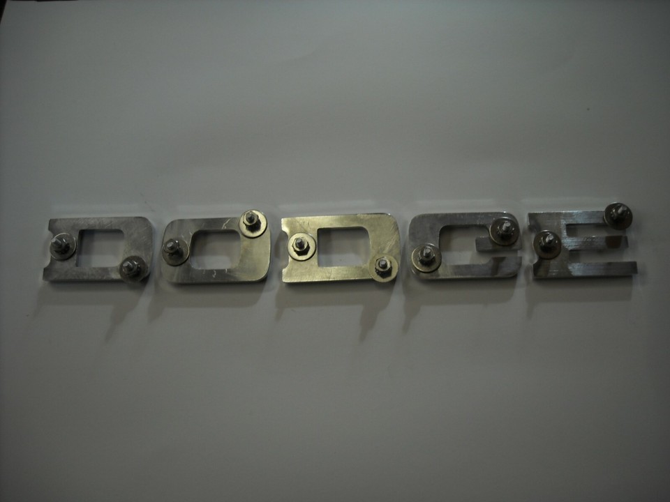 1969/1971 Dodge power wagon&sweptline "DODGE" hood emblem letters | eBay