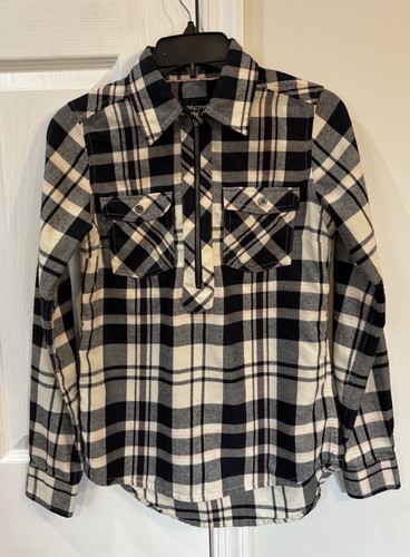 MARMOT Women’s Joss Flannel 1/2 Zip Shirt Sz XS Plaid Lightweight | eBay UK