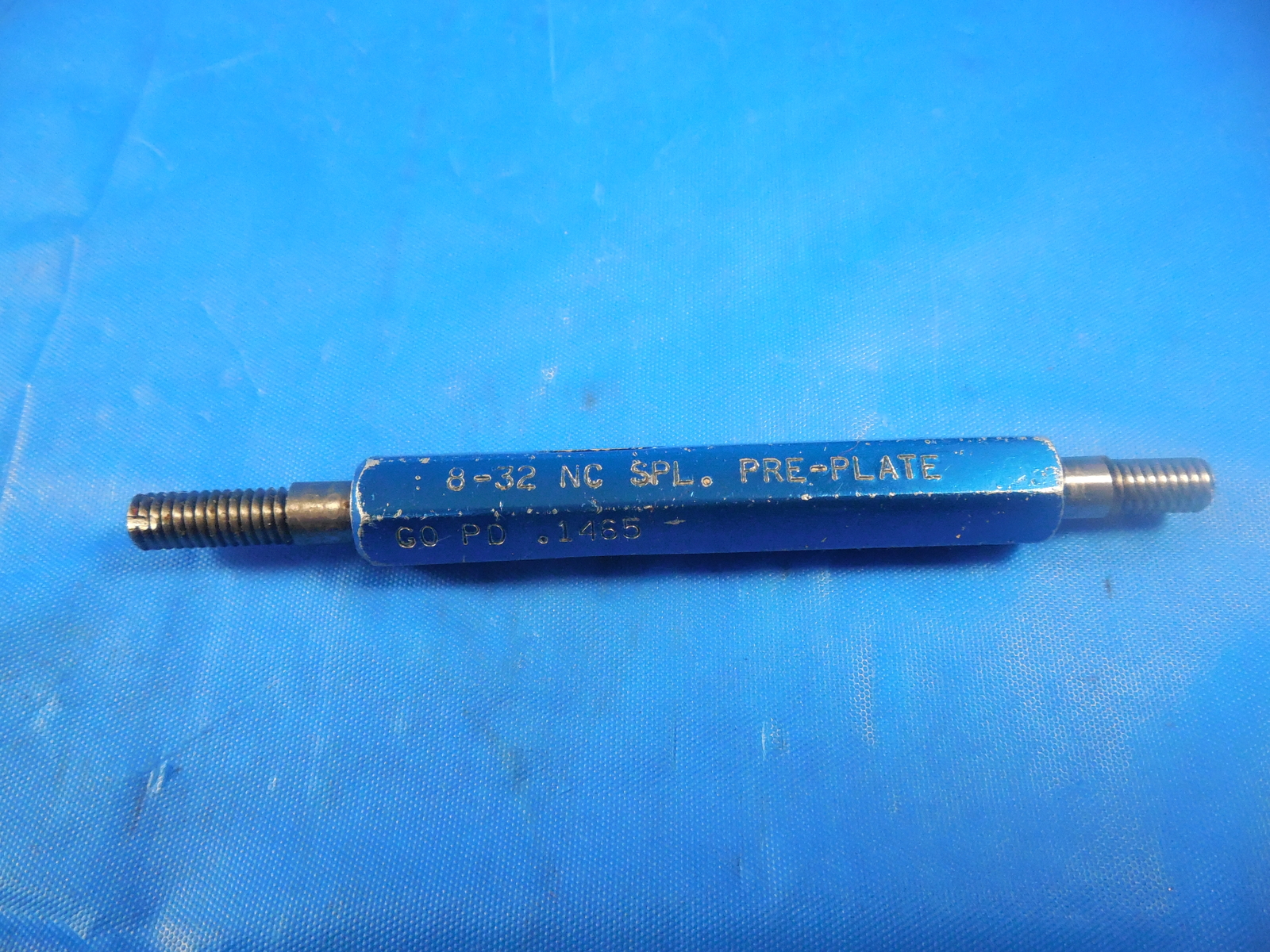 8 32 NC SPECIAL PREPLATE THREAD PLUG GAGE #8 .164 GO NO GO P.D.'S ...