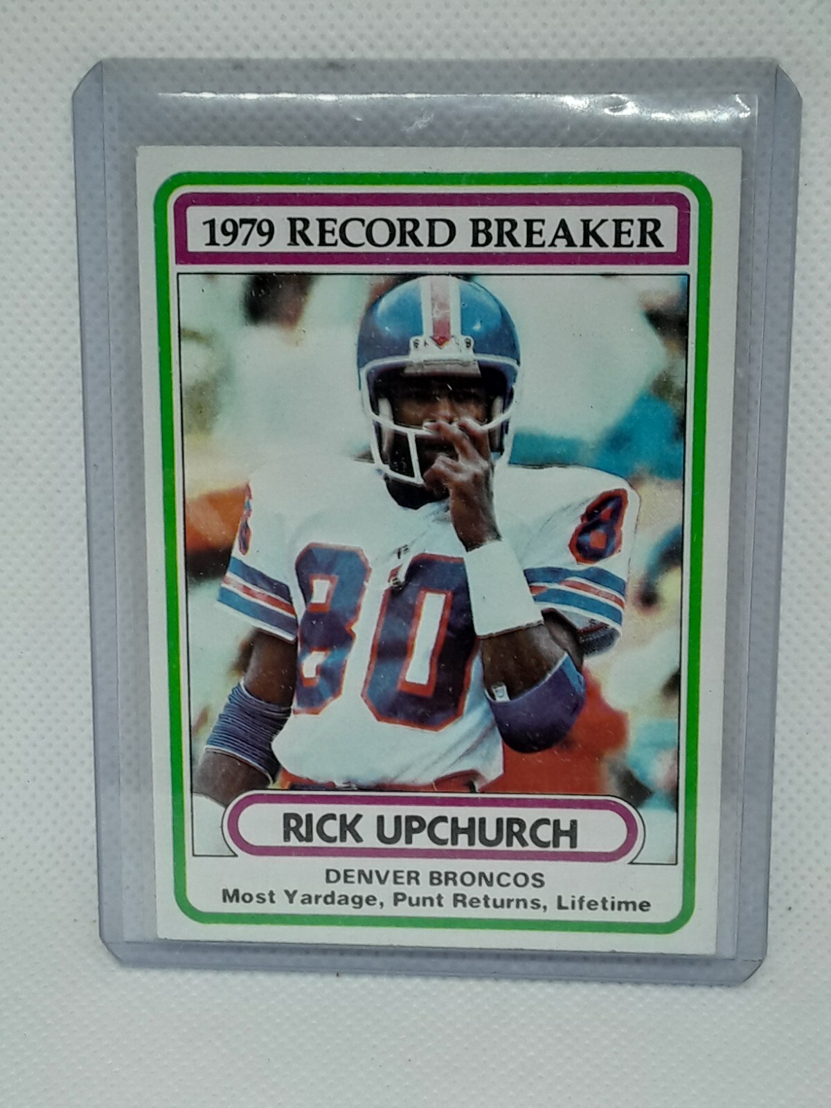 Rick Upchurch 1980 Topps Football - #5 Record Breaker - Denver Broncos ...