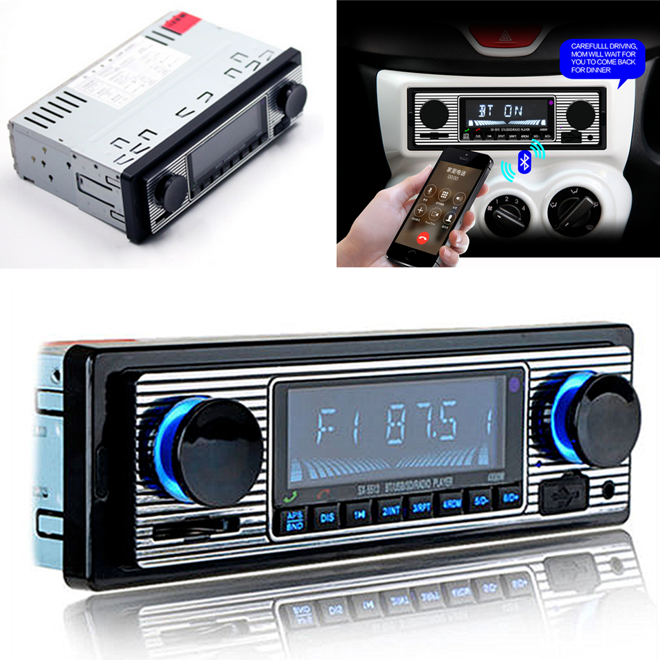 LCD Car Stereo Radio Bluetooth MP3 Player Receiver Hands-free FM AUX ...
