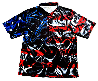 OBNOXIOUS GOLF Polo Colorful Flames Mens Size 3XL The "OG" of Loud Golf ...