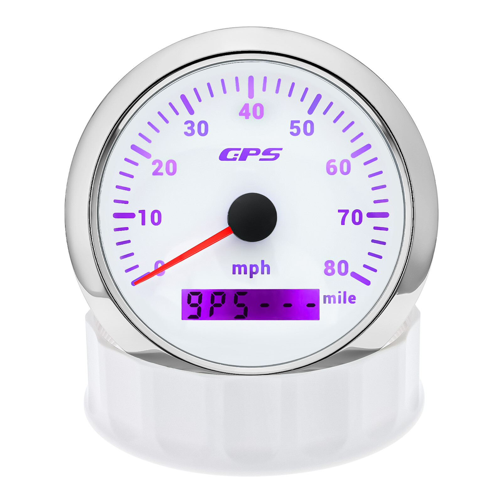 85mm White GPS Speedometer 0-80 MPH Odometer Gauge for Car Boat Truck ...
