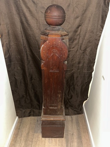 Vintage Victorian Oak Staircase Newl Post | eBay
