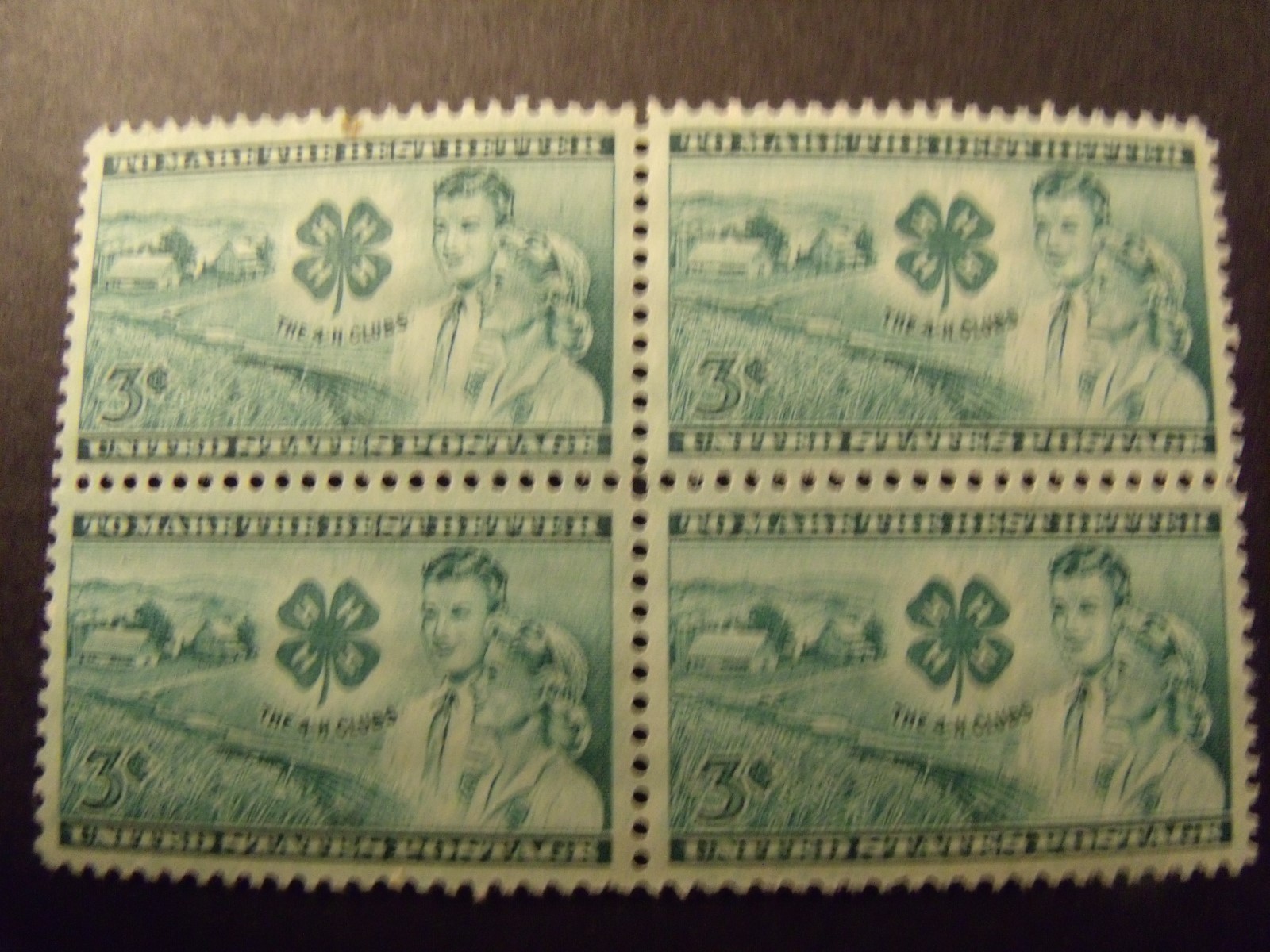 US Postage Stamps 1952 4-H CLUB EMBLEM Scott 1005 4-3c | eBay