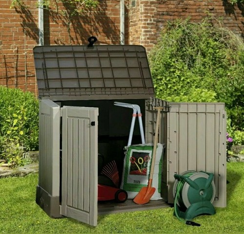 Keter Store It Out Midi 880L Garden Storage Box-Beige Brown ...