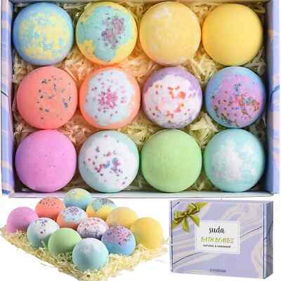 12 Pieces Bath Bombs Gift Set, Handmade Oil SPA Kit, Fizzy Bubble Bath Bombs | eBay UK