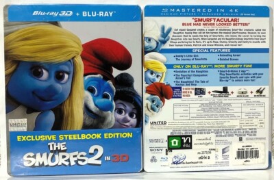 The Smurfs 2 (2013) Limited SteelBook 2D + 3D - Blu-ray Region Free ...