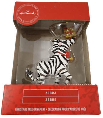 Hallmark Keepsake ZEBRA Animal Gift Holiday Christmas Tree Ornament ...
