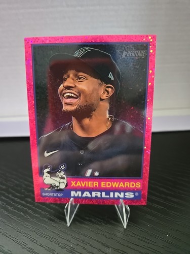 XAVIER EDWARDS 2025 TOPPS HERITAGE PINK MINI DIAMOND CARD | eBay