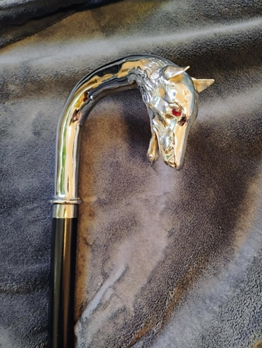 Dark Shadows Custom Prop Walking Cane All Metal Head with Ruby Red Eyes ...