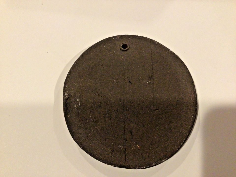 Vtg Handmade Ceramic Wall Art Tile 3” round Stylized Tree &Sun Artist ...