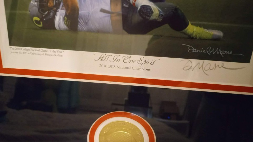 AUBURN 2010 National Championship framed print & coin signed by Daniel ...