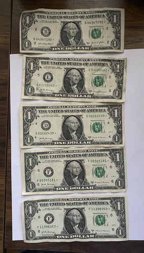 Lot Of 5 $1 Dollar Star Notes | eBay