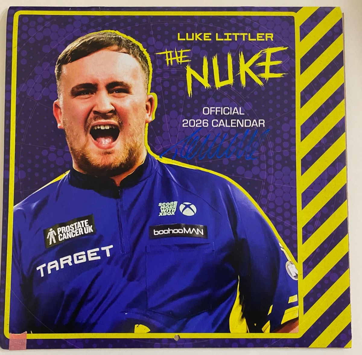 Luke 'The Nuke' Littler **HAND SIGNED** 2026 CALENDAR ~ AUTOGRAPHED ...