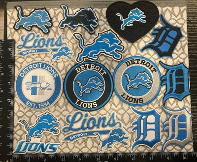 DETROIT LIONS 15 Set IRON ON ( EMBROIDERED PATCHES ) | eBay