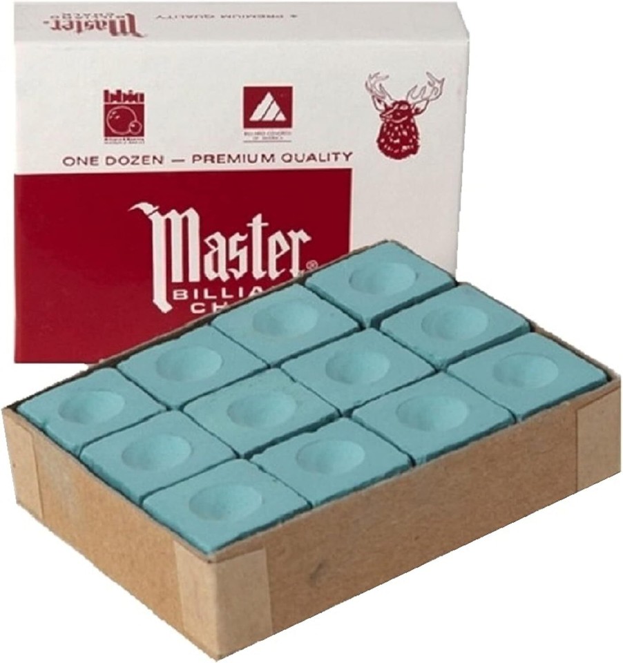 Master Billiard/pool Cue Chalk Box, 12 Cubes, Green | eBay