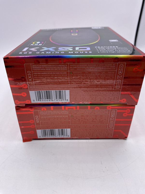 LOT OF 2 SENTRY KX50 RGB ILLUMINATED USB OPTICAL GAMING MOUSE | eBay
