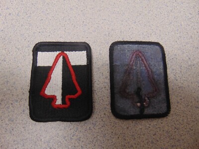 MILITARY PATCH US ARMY SEW ON COLORED UNSURE ARROWHEAD BLACK RED WHITE ...