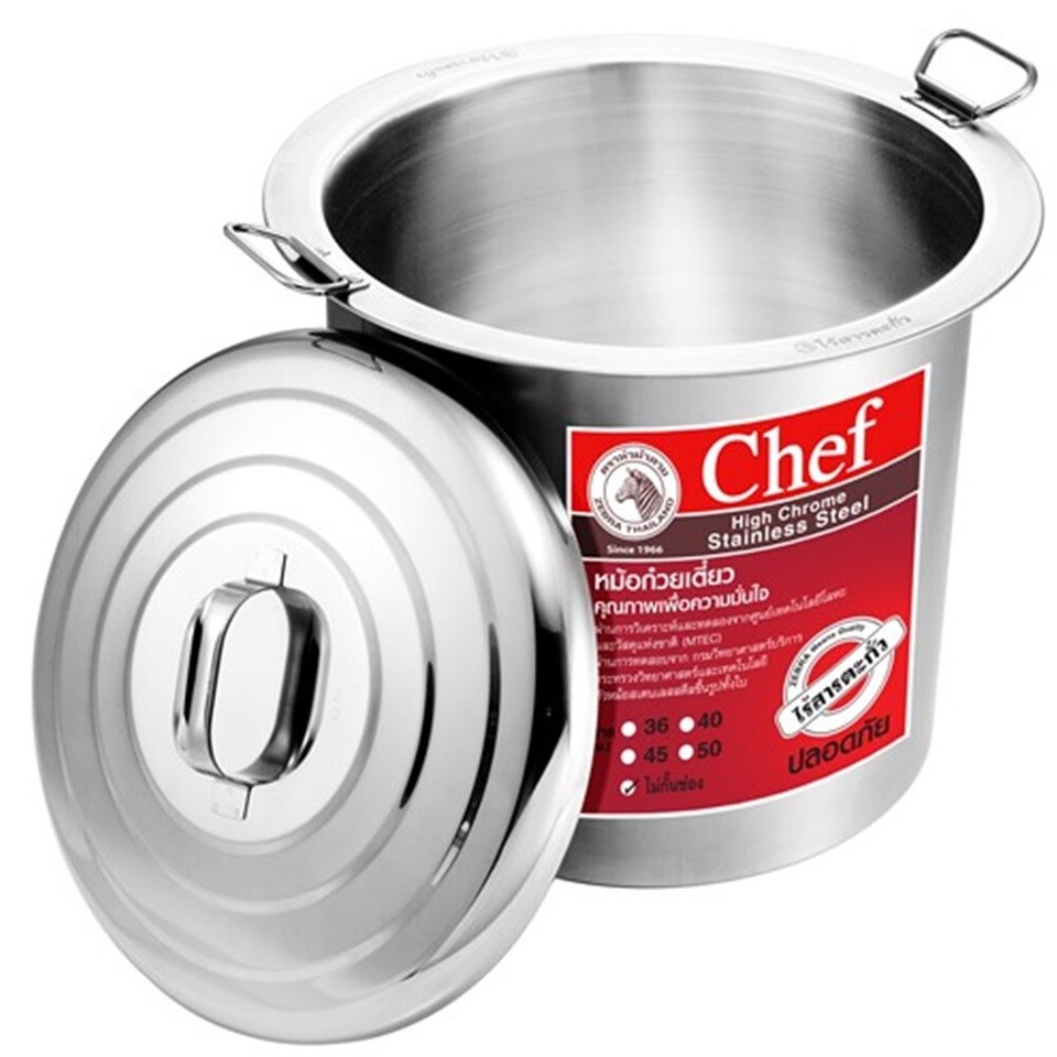 Pot Chef Zebra Stainless Steel Noodle Soup Curved Straight Kitchen ...