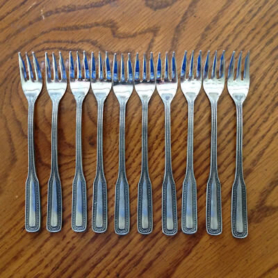 Stainless By Salem Flatware 1776 Pattern Bead Beaded Japan Fork Vintage ...