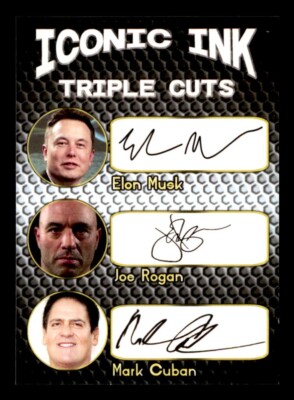 Iconic Ink Triple Cuts Elon Musk Joe Rogan Mark Cuban *Facsimile ...