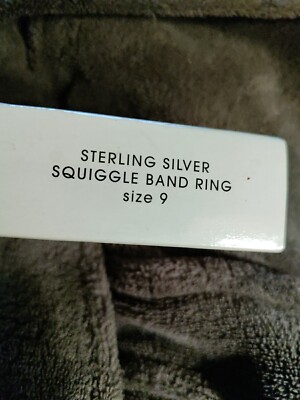 New 2009 Avon Sz9 Sterling Squiggle Band Ring | eBay