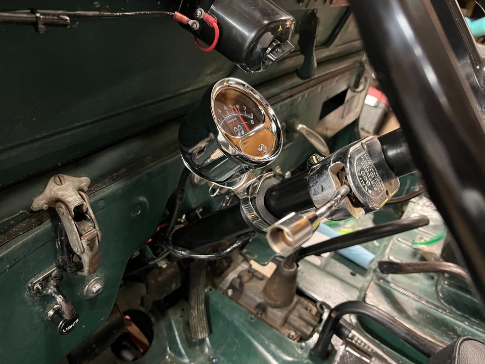 Moon Eyes 6 Volt Positive or Negative Ground Tachometer 3-3/4" Rev ...