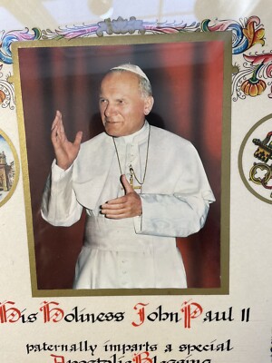 (RARE) POPE JOHN PAUL II Hand Signed Apostolic Blessing, Papal Seal | eBay