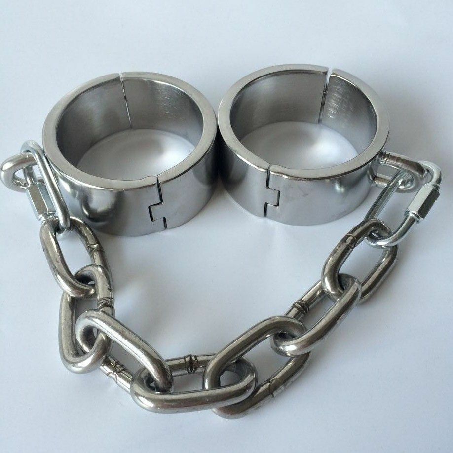 Heavy Duty Male&Female Stainless Steel Handcuffs Wrist Ankle Leg Cuffs ...