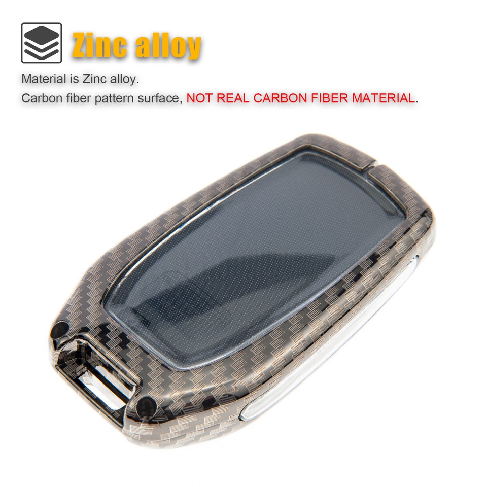 Metal Carbon Fiber Car Smart Key Chain Case Cover For Toyota Tundra ...