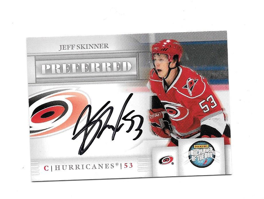 2010-11 Player of the Day POD Jeff Skinner Autograph / Signed Card ...