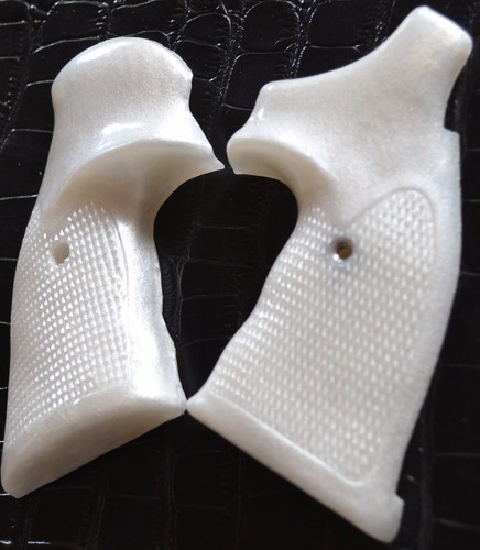 S&W K/L frame Fitz repro GFK K-S gunfighter pistol grips pearl plastic ...