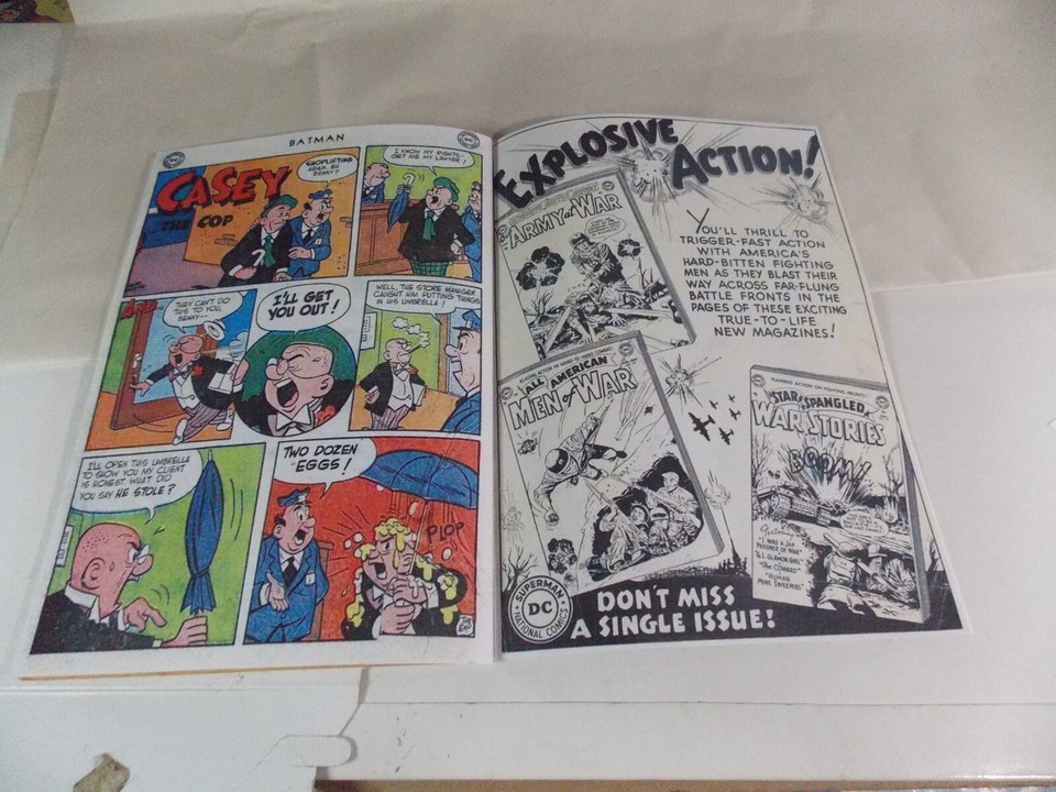 BATMAN # 72 1952 golden age coverless, complete, new repro cover and ...