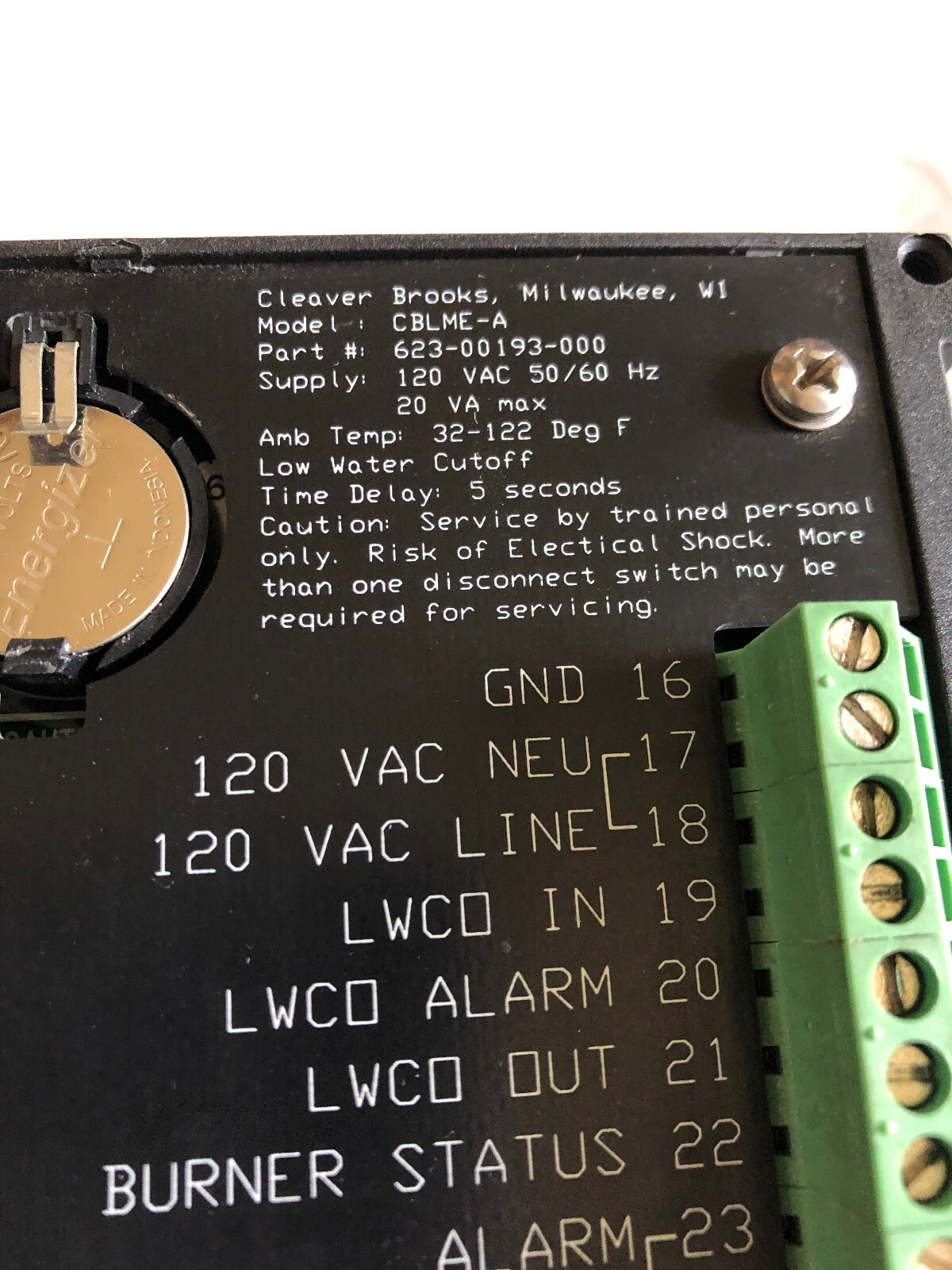 CLEAVER BROOKS 623-00193-000 LEVEL MASTER CONTROLLER,623 0013 000,EC | eBay