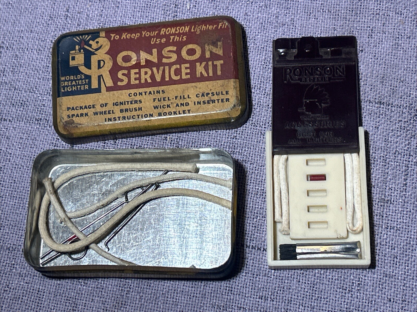 Vintage Ronson Service Kit With Tin For Vintage Lighters | eBay